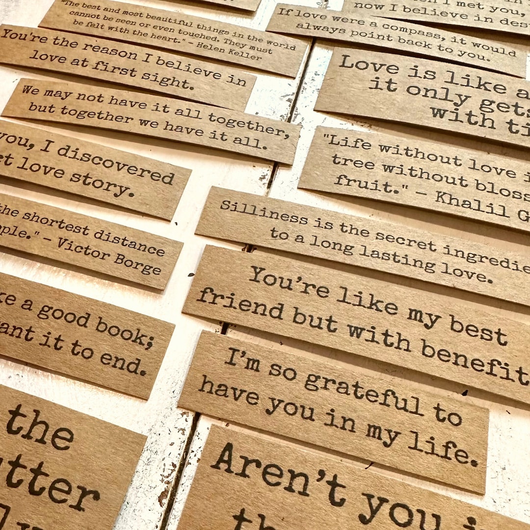Love and Romance Quotes for Junk Journals and Scrapbooks, Printed With ...