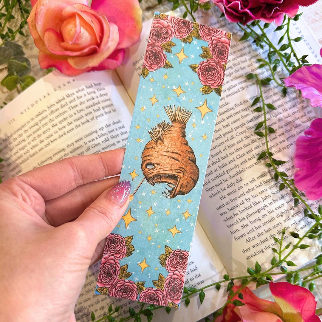 Handmade Creepy Anglerfish Bookmark, Hand-illustrated, Weird Oddities ...