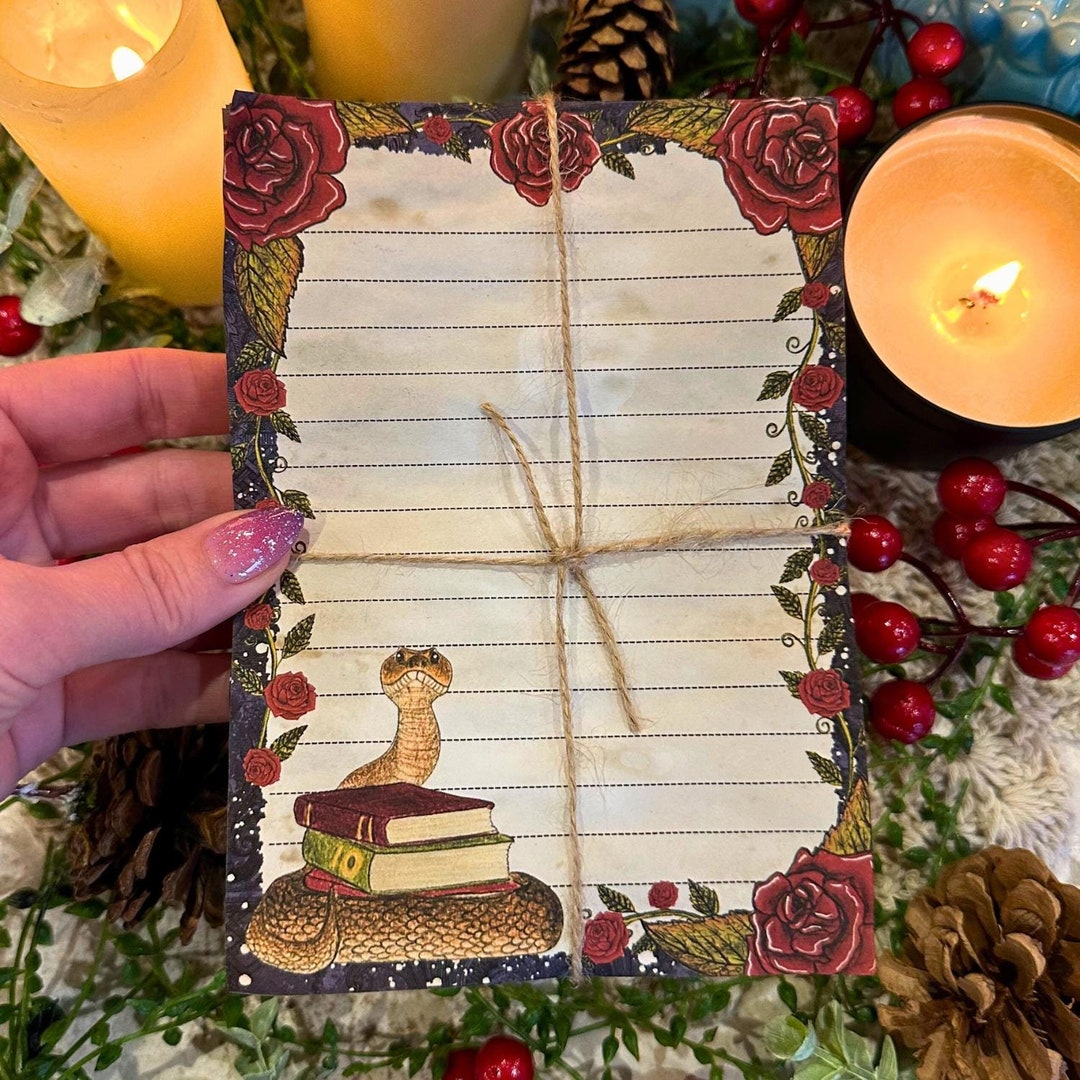 Handmade Bookish Snake Note Paper Set, for Journaling Ephemera or ...