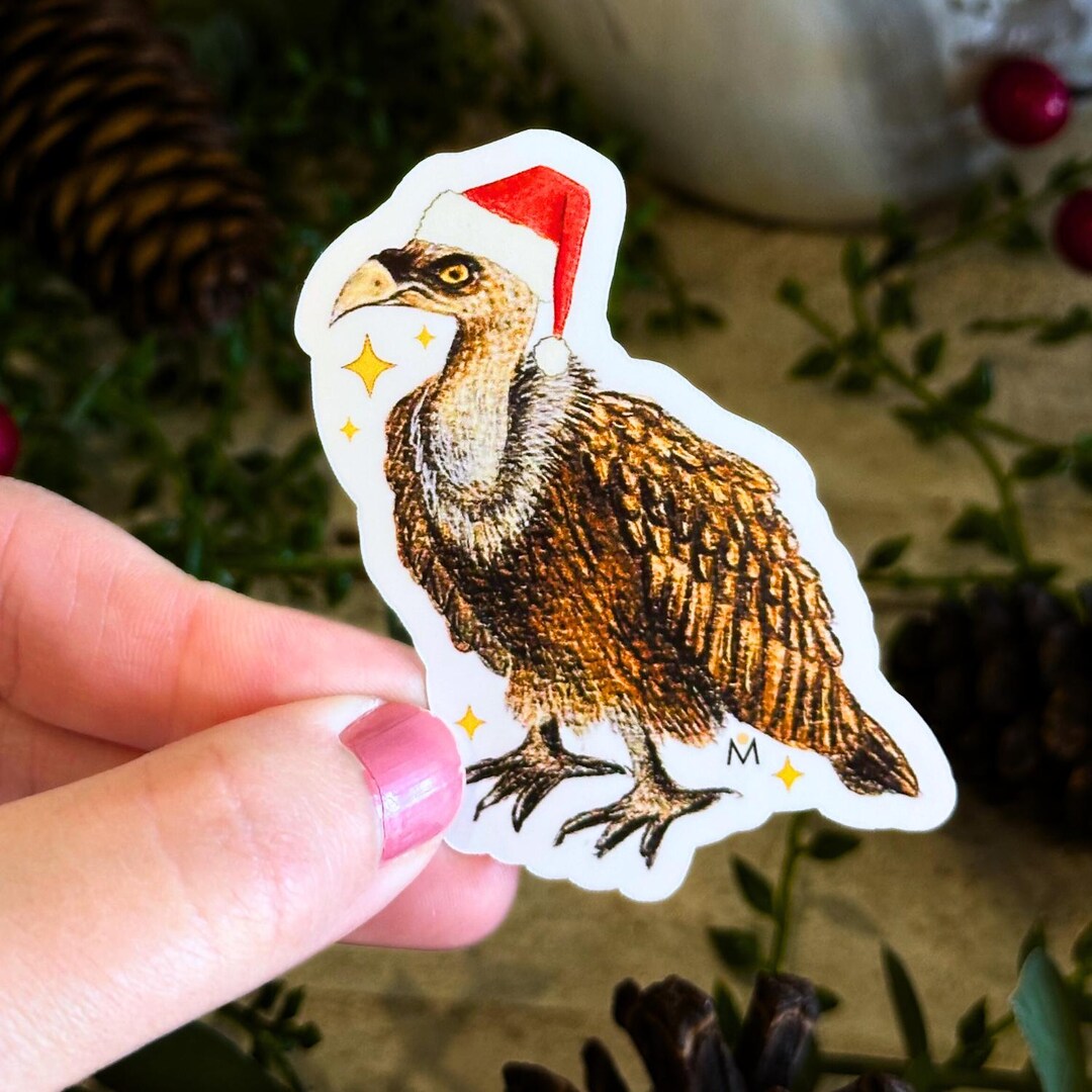 Handmade and Hand-illustrated Santa Vulture Sticker: Spooky Goth ...