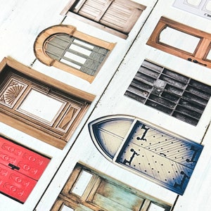 Pack of 10 Die Cut Doors for Papercraft Projects, Ephemera for DIY ...
