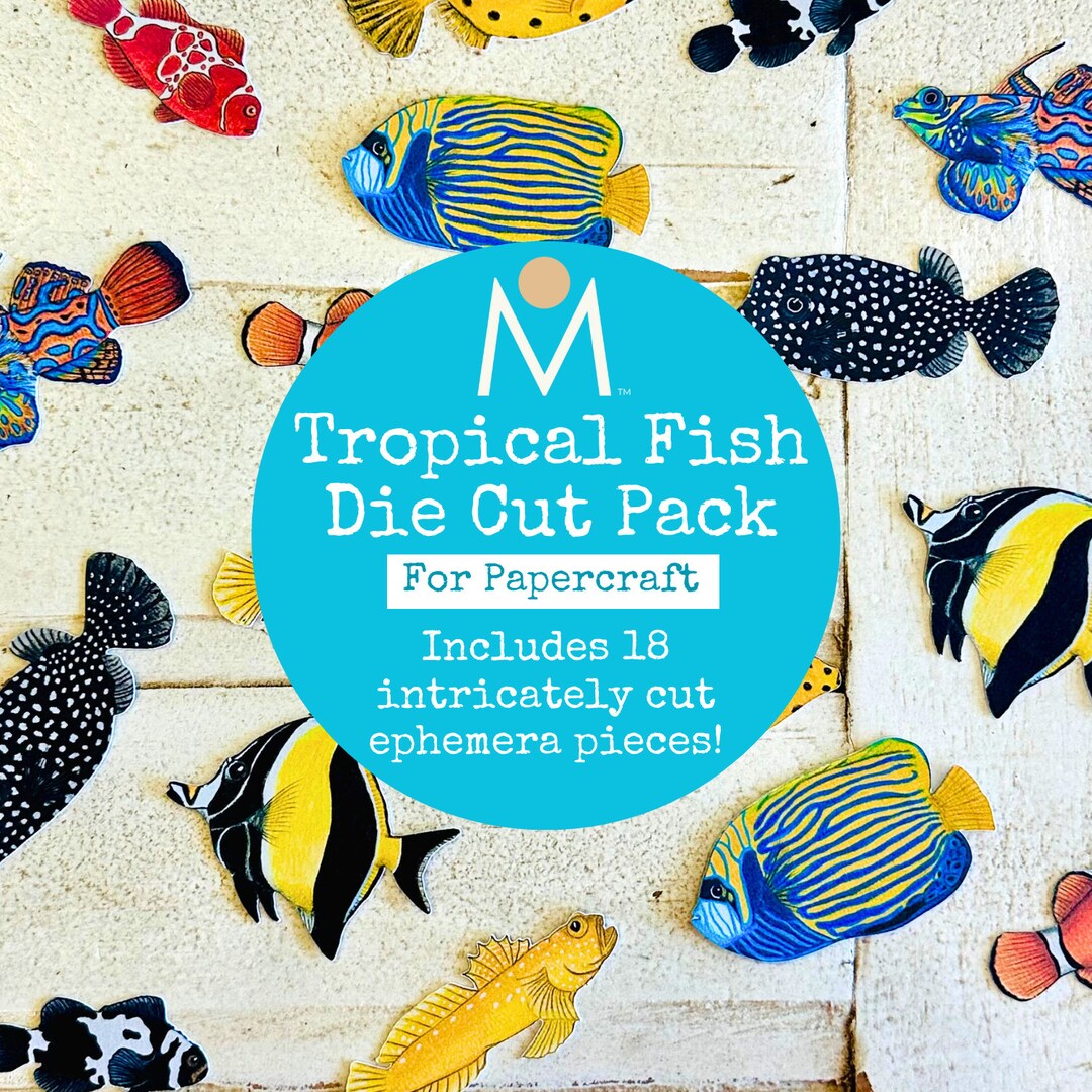Pack of 18 Die Cut Tropical Fish Ephemera for Papercraft Projects ...