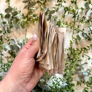 Handmade Cottagecore Note Paper Ephemera, 40-pack Coffee-dyed 3x3 in ...