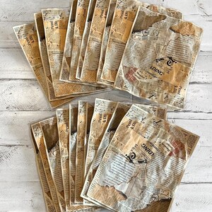 Pack of 20 Coffee-dyed Old Newspapers Print Papers, 8.5x11 Inch, Use ...