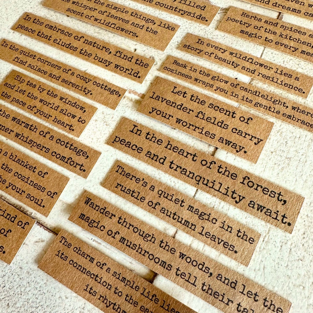Cozy Cottagecore Quote Kit, Ephemera for Journaling and Papercraft - Etsy