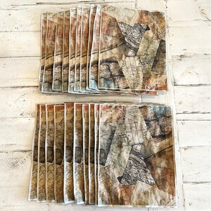 Pack of 20 Coffee-dyed Old Maps Print Papers, 8.5x11 Inch, Use for Junk ...