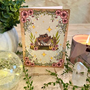 Cute Fuzzy Spider Blank Greeting Card, 5x7 Inch, Handmade and Hand ...