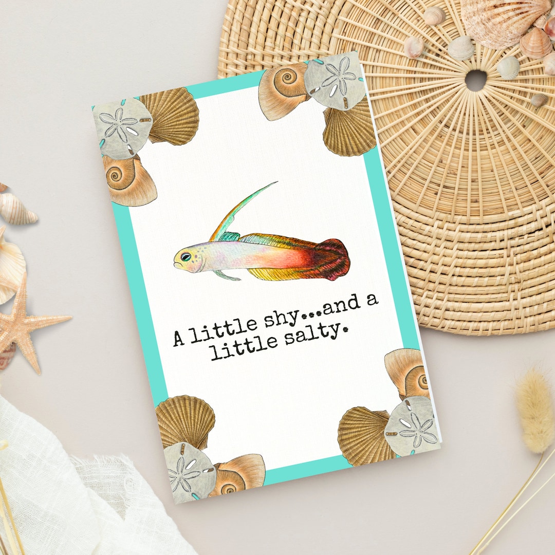 Fire Goby Fish Card, Ocean Lover Gift, Handmade Greeting Card - Etsy