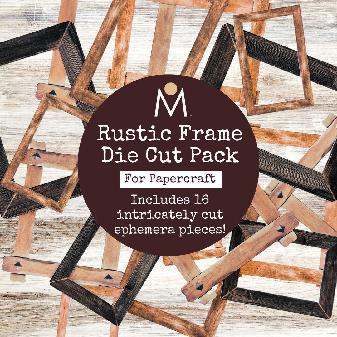 Pack of 16 Die Cut Rustic Frames for Papercraft Projects, Ephemera for ...