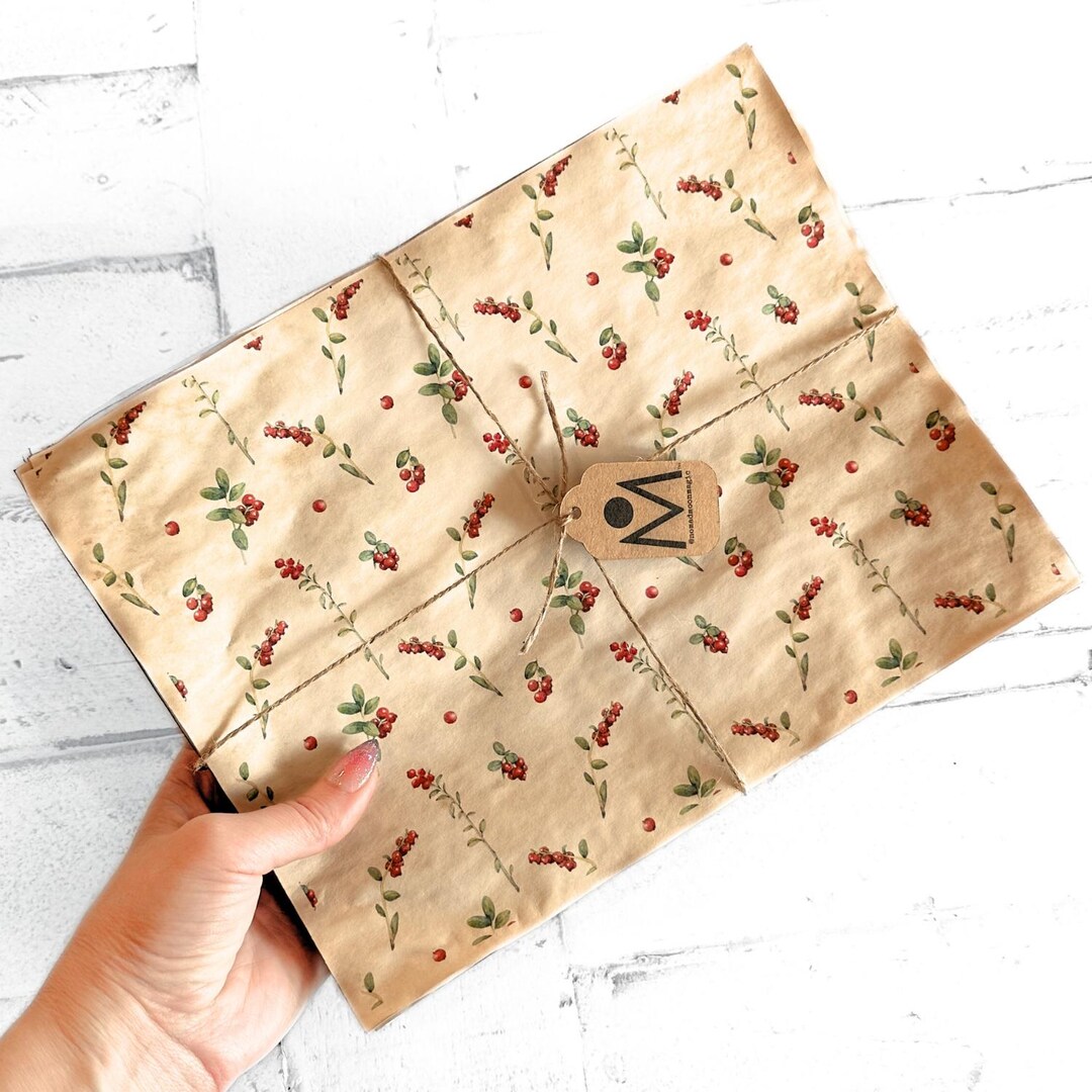 Pack of 20 Country Cranberries Pattern Coffee-dyed Papers, 8.5x11 Inch ...