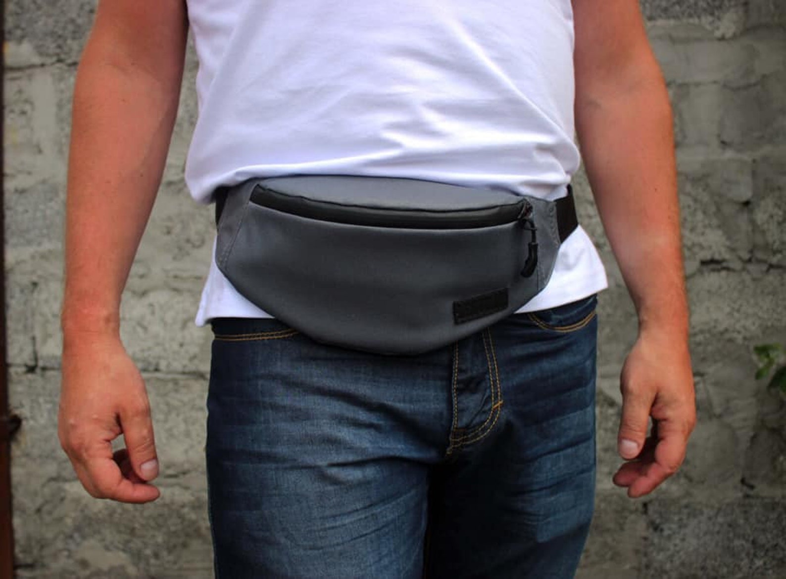 Grey Fanny Pack Fanny Pack for Man Man Fanny Pack | Etsy