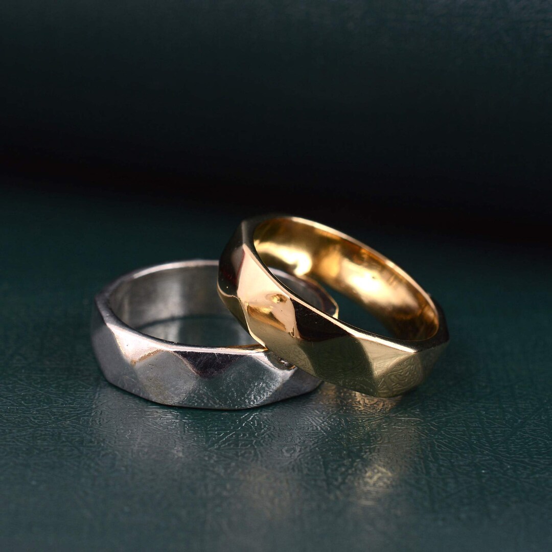 Diamond Cut Mens Ring,geometric Ring Men, Men's Jewelry, Men's Gift ...