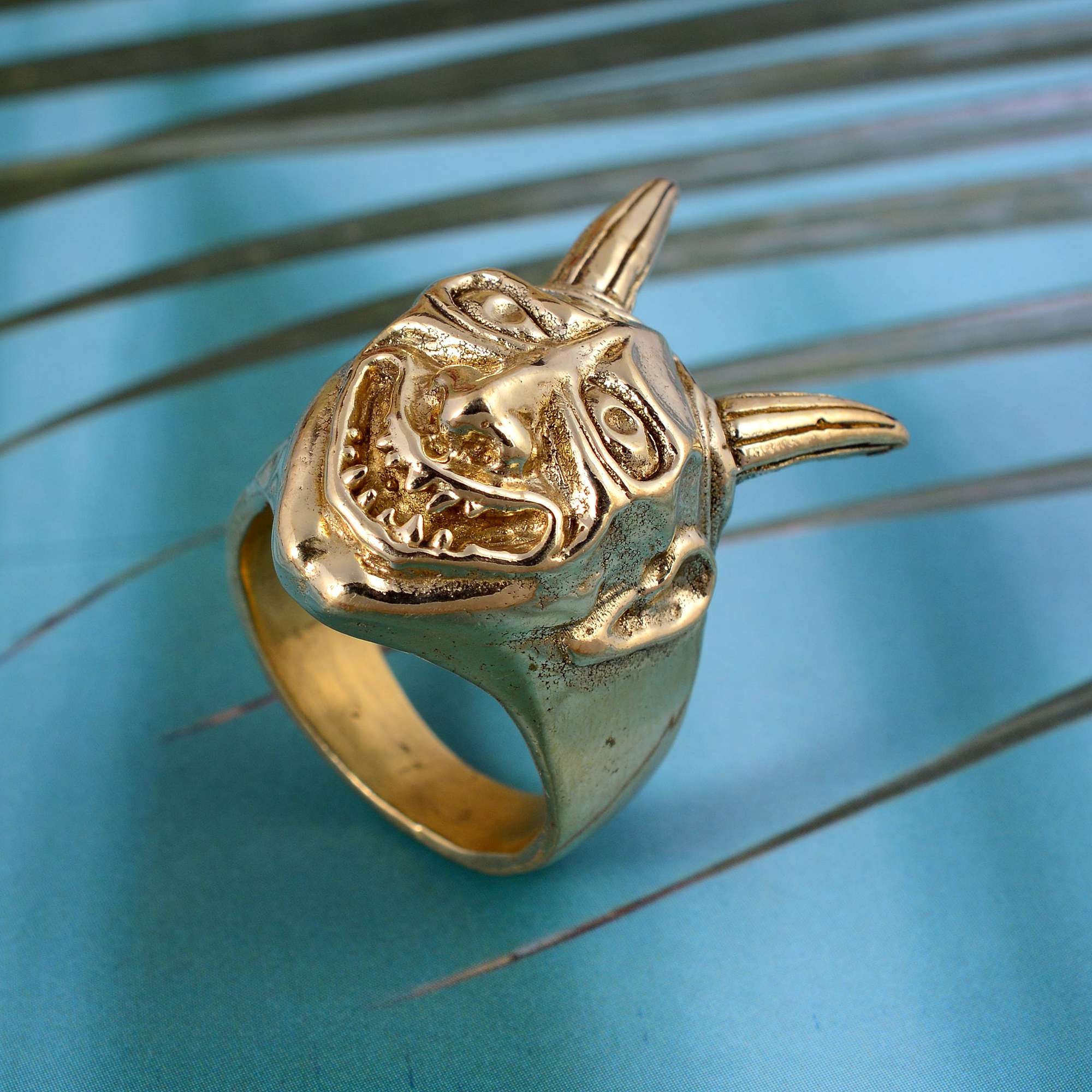 Halloween Oni Mask Ring Gothic Rings Devil Rings Devil Oni - Etsy