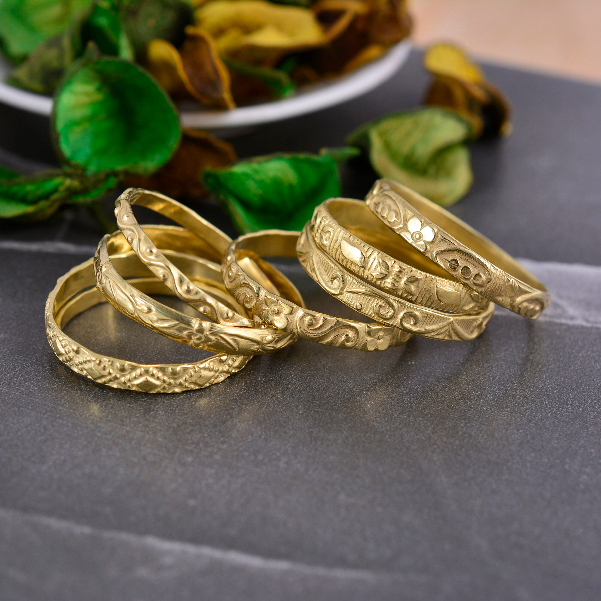 Gold Stack Ring 14k Gold Filled Ring Stack Ring Thin Gold - Etsy