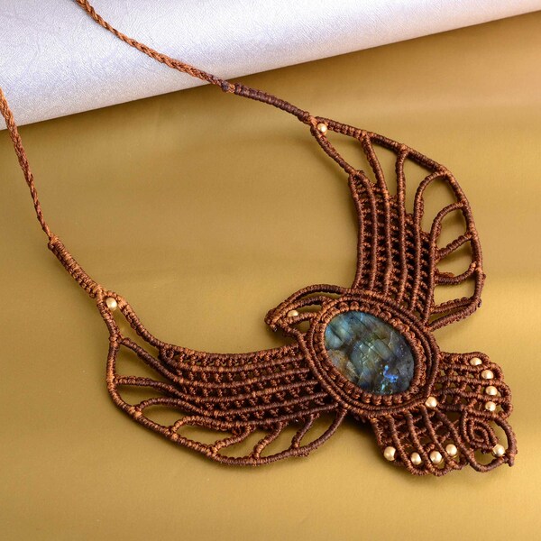 Macrame Necklace - Etsy