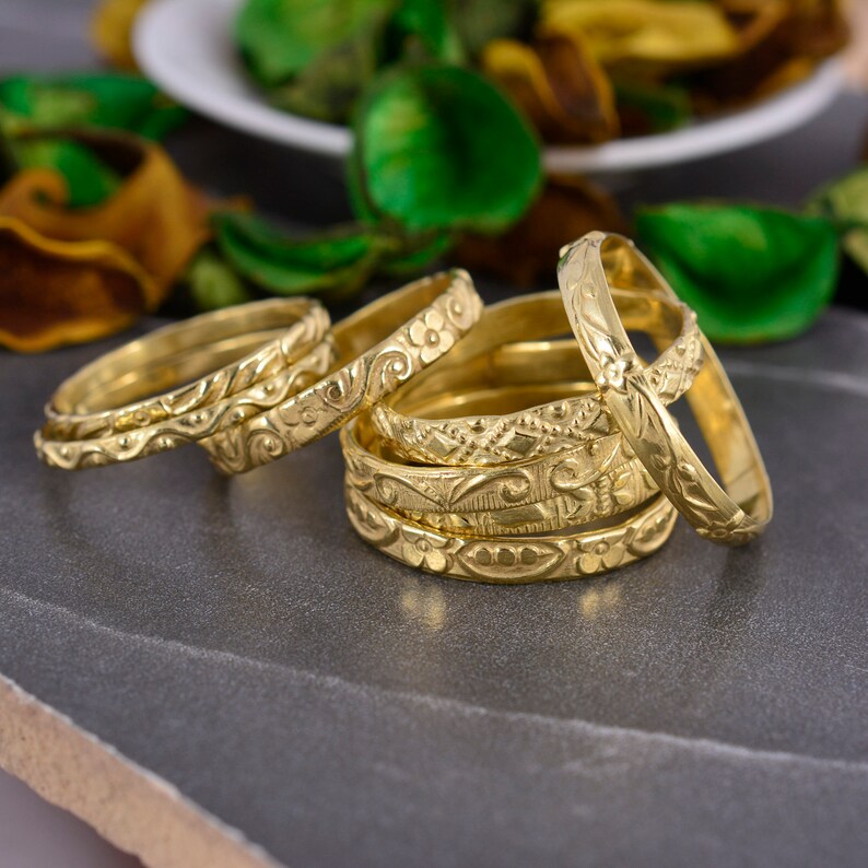 Gold Stack Ring 14k Gold Filled Ring Stack Ring Thin Gold - Etsy