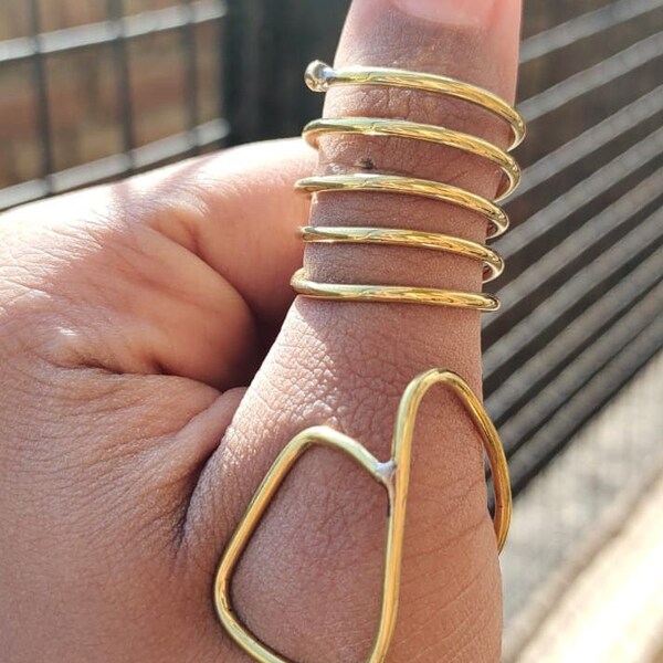 Gold Splint Ring - Etsy