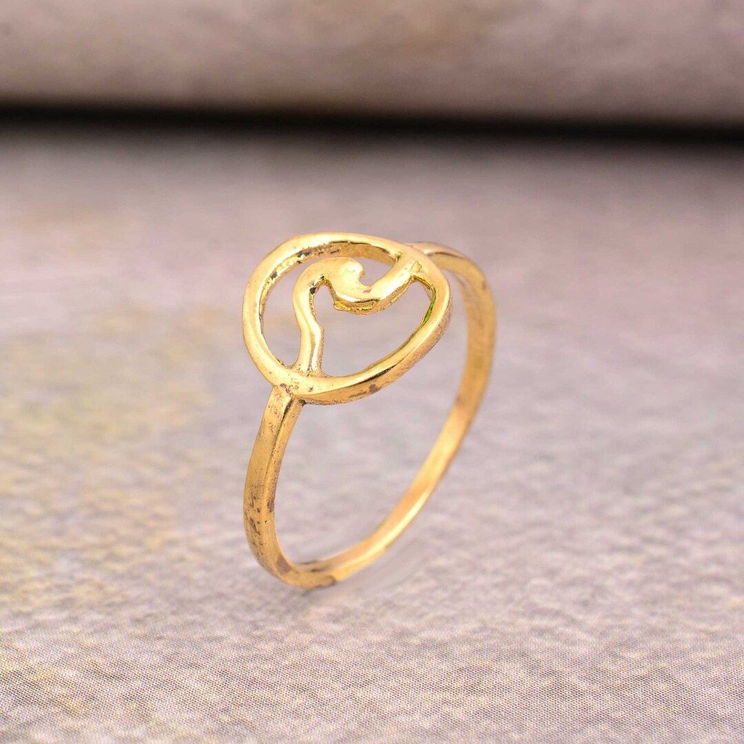 Ocean Wave Karma Ring, Open Circle Waves Ring, Wave Nautical Circle ...