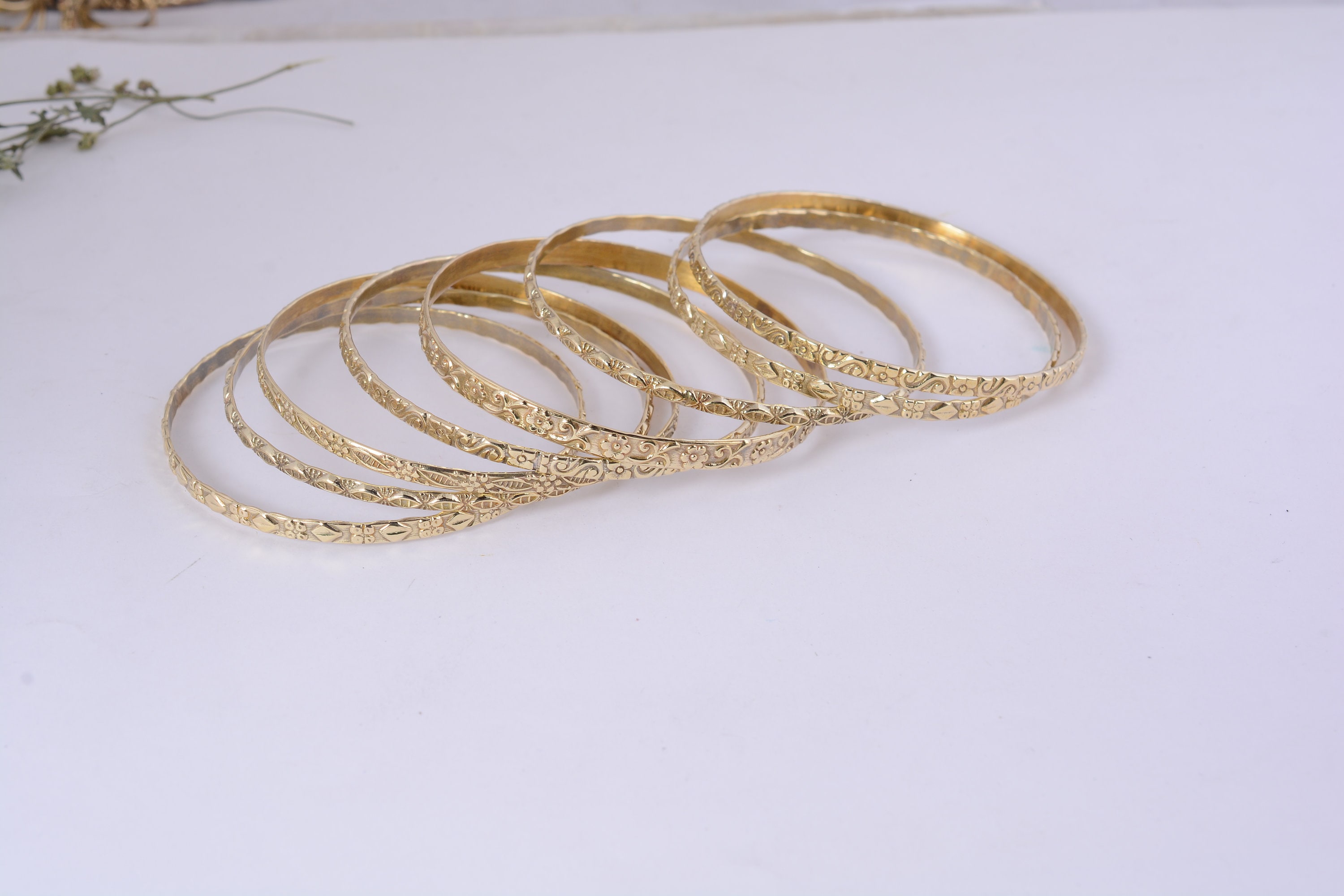 Gold Stacking Bangles Set of 4 Stacking Bracelets - Etsy