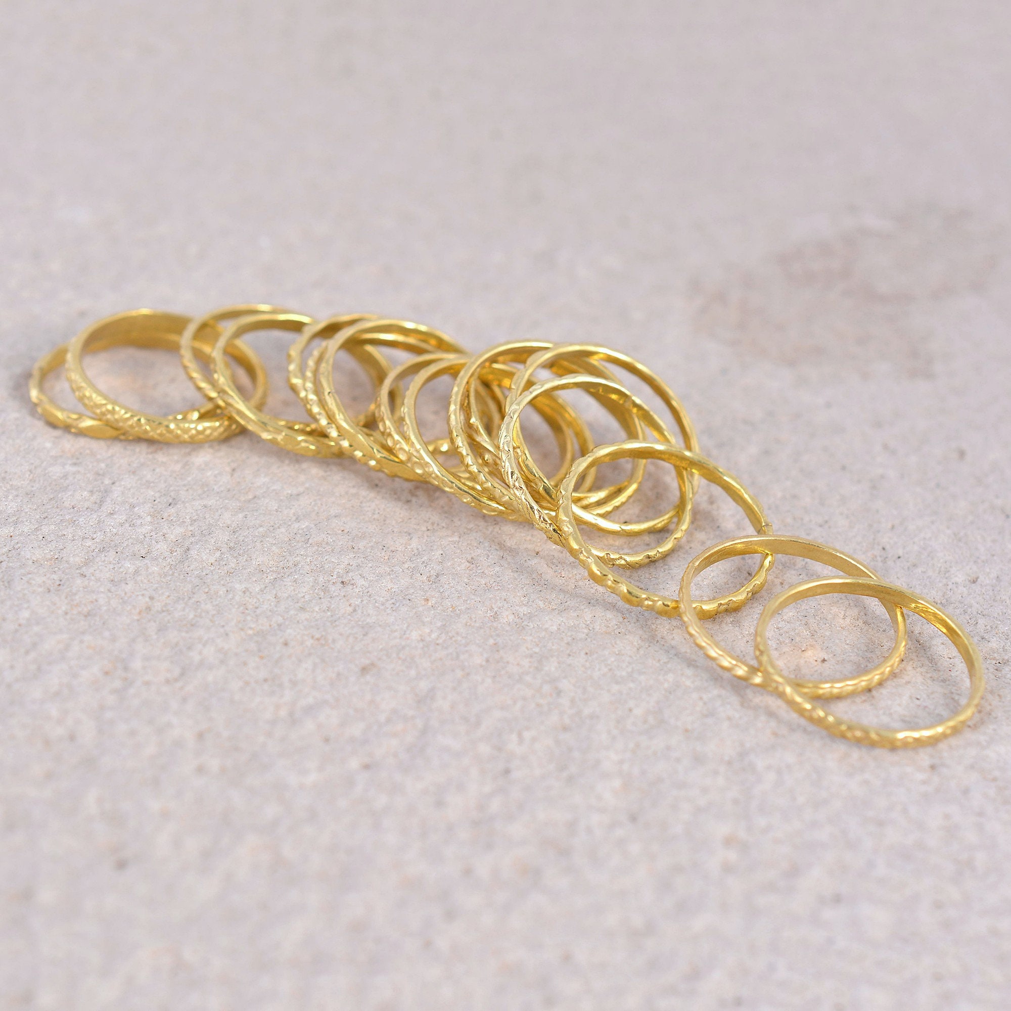 Minimalist Gold Ring Setgold Rings Chunky Gold Ring Midi | Etsy