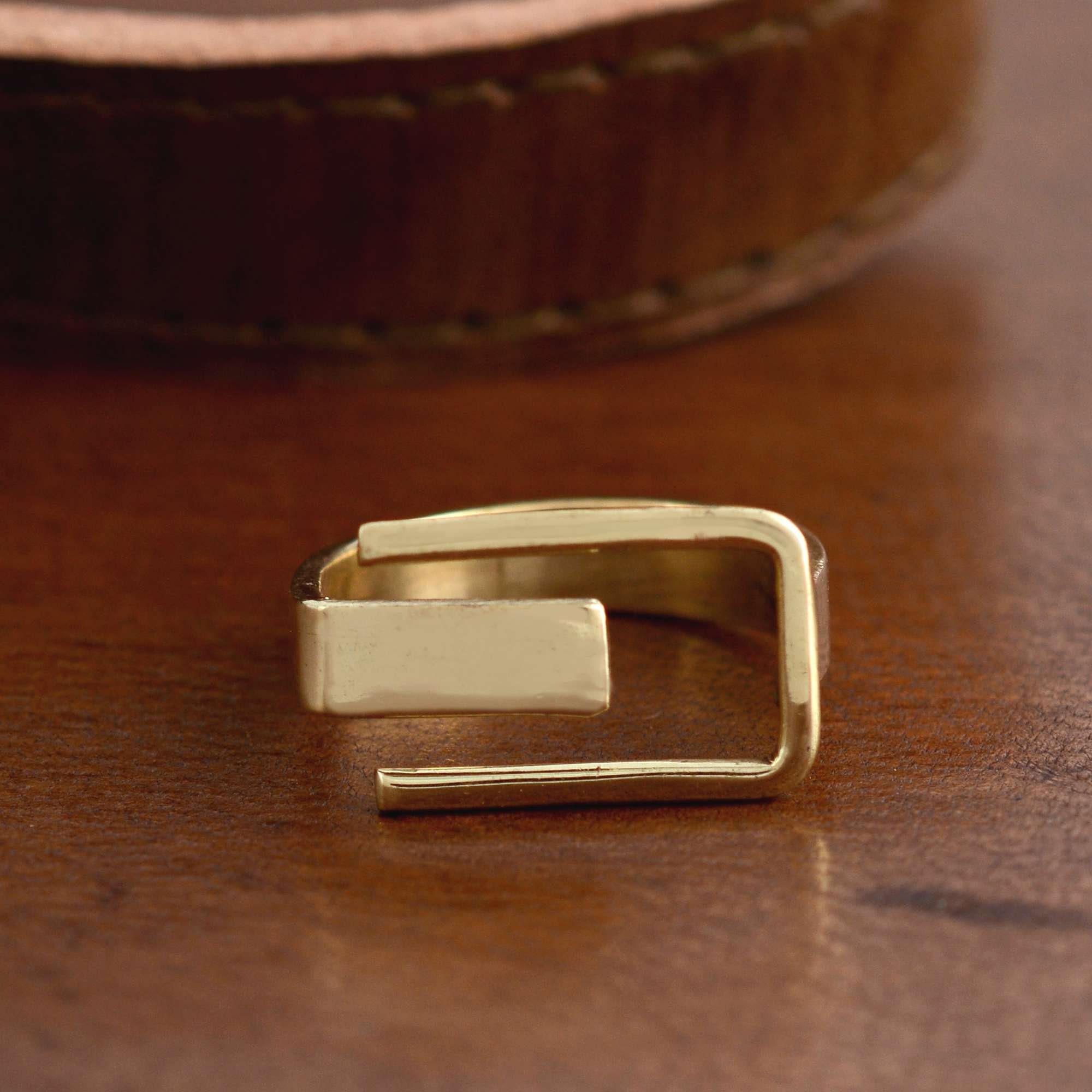 Square Ring Geometric Ring Open Simple Ring Gold Square - Etsy