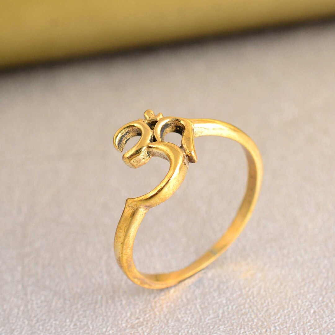 Om Ring, Yoga Ring, Ohm Jewelry, Yogini Ring, Spiritual Symbol Ring ...