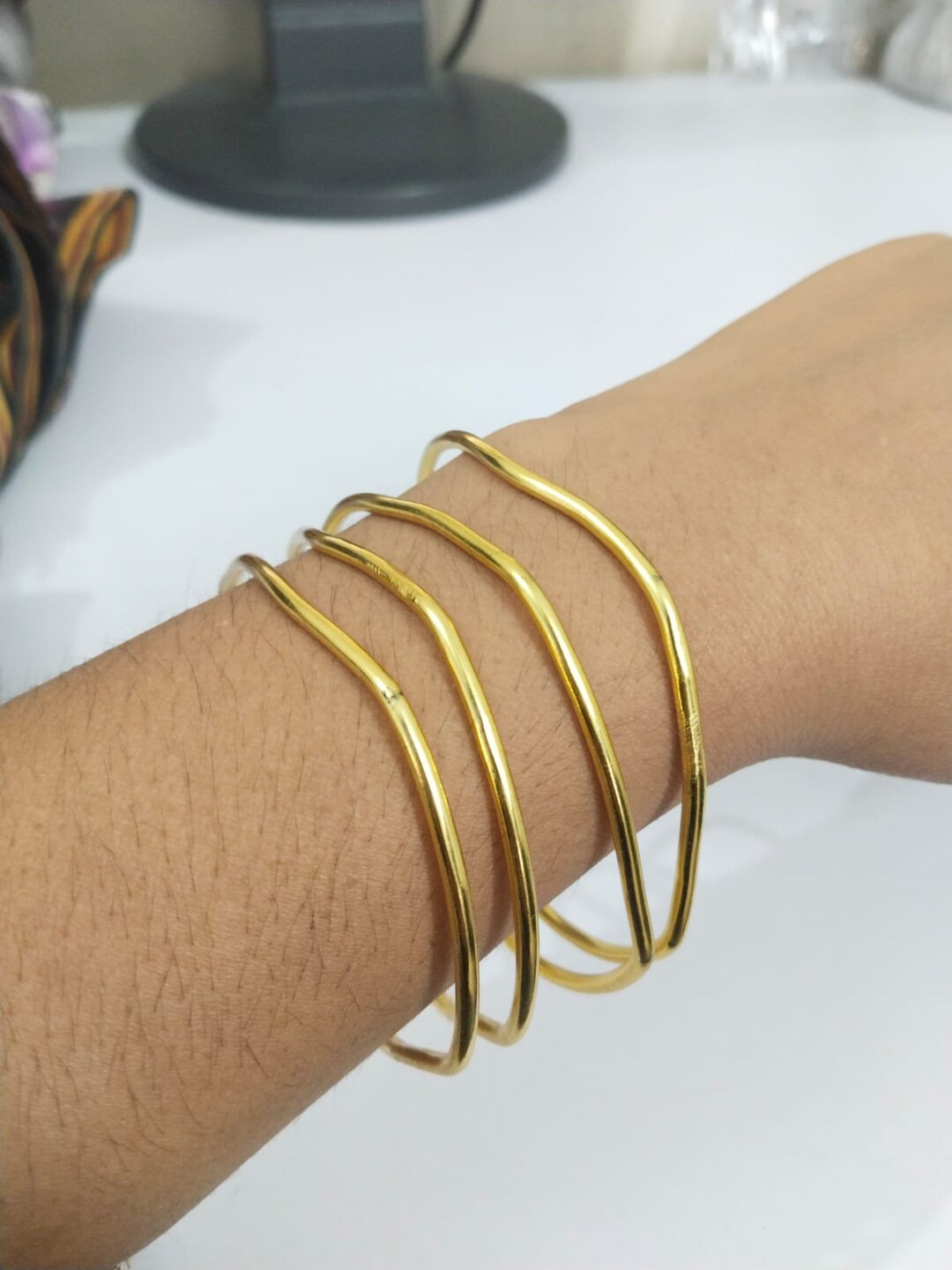 18kt Gold Filled Bangles, Stackable Bangle Bracelets for Women,bridesmaid Gift Ideas,custom ...