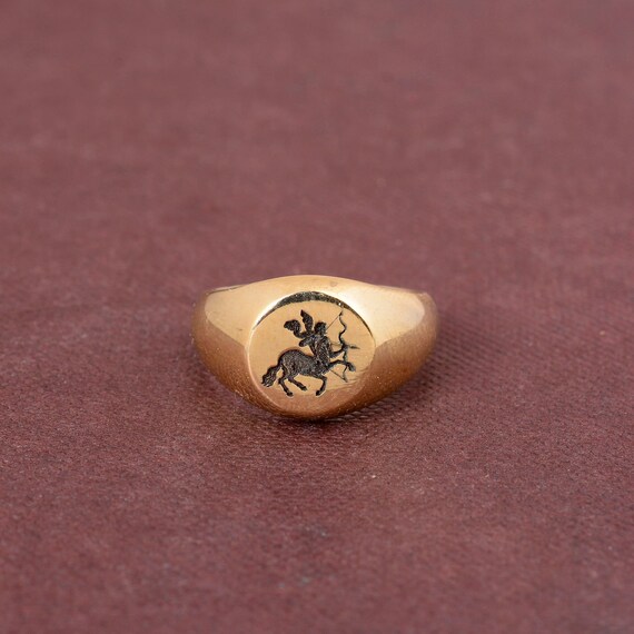 Zodiac Sign Signet Rings Zodiac Signet Ring Zodiac Rings | Etsy