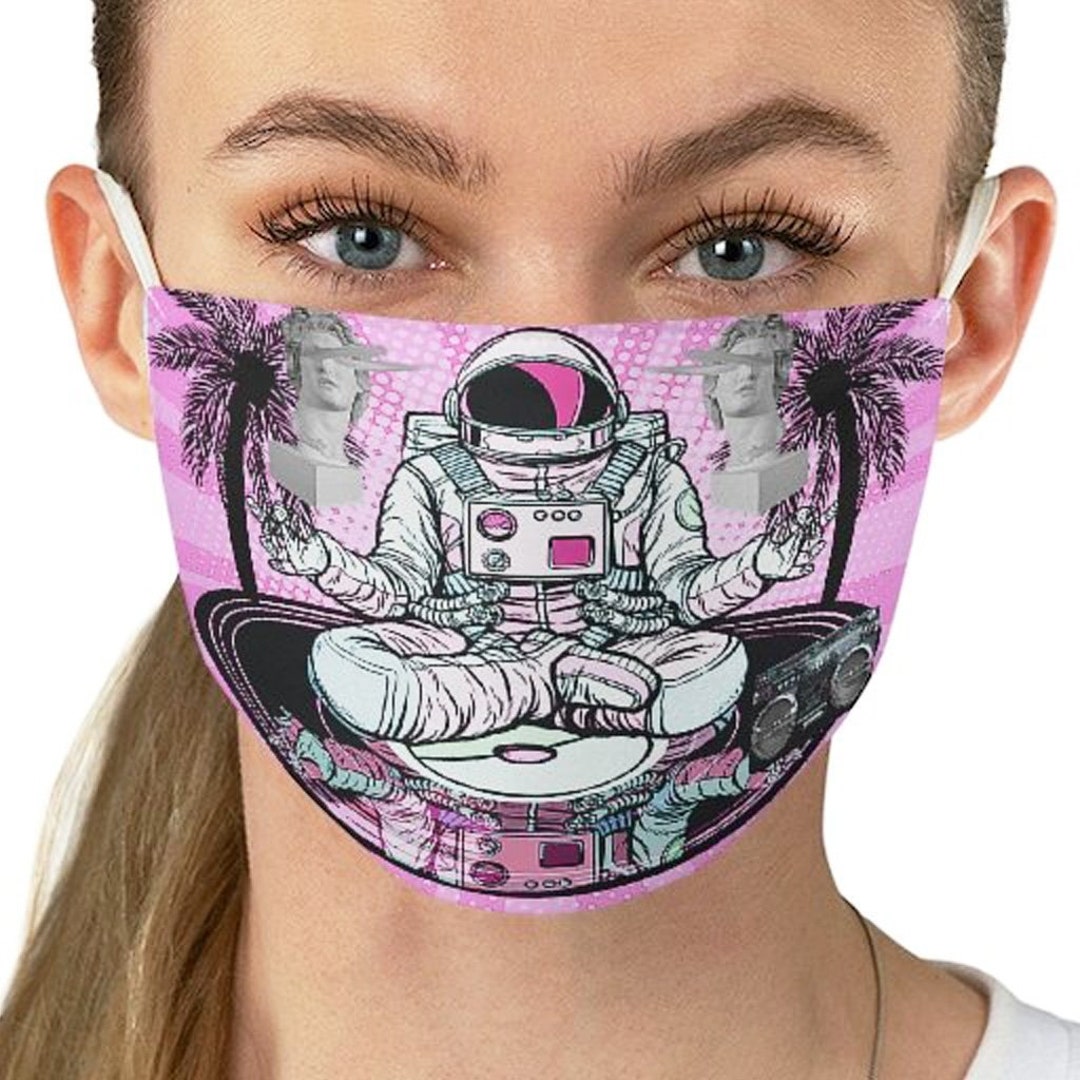 Vaporwave Astronaut Face Mask Washable Reusable - Etsy
