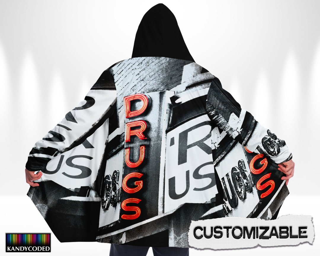 Rave Cloak Farmacia EDM Festival Capa con capucha forrada de sherpa ...