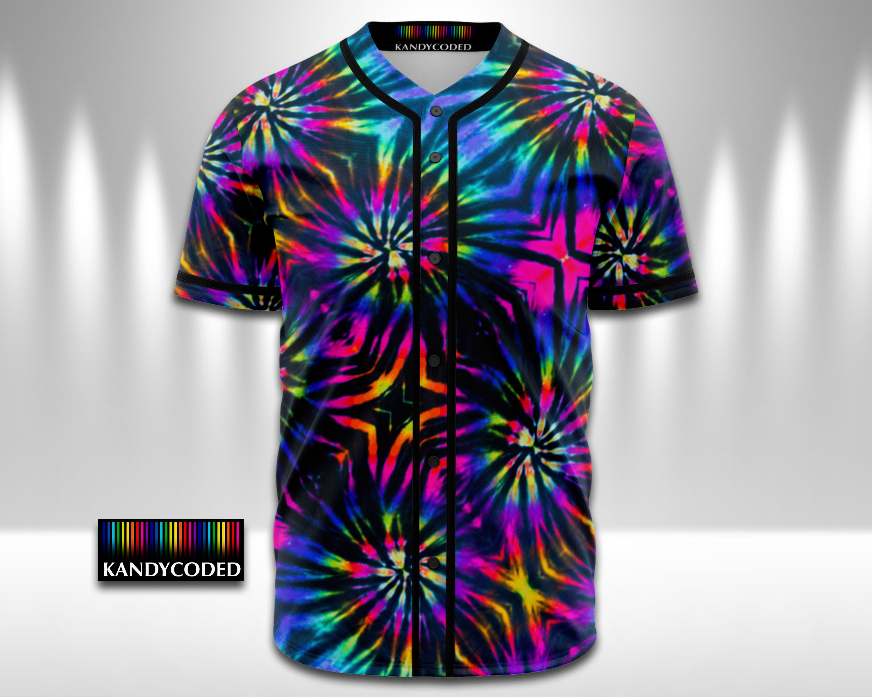 Rave Jersey Custom Festival EDM Jerseys Rainbow Tie Dye - Etsy
