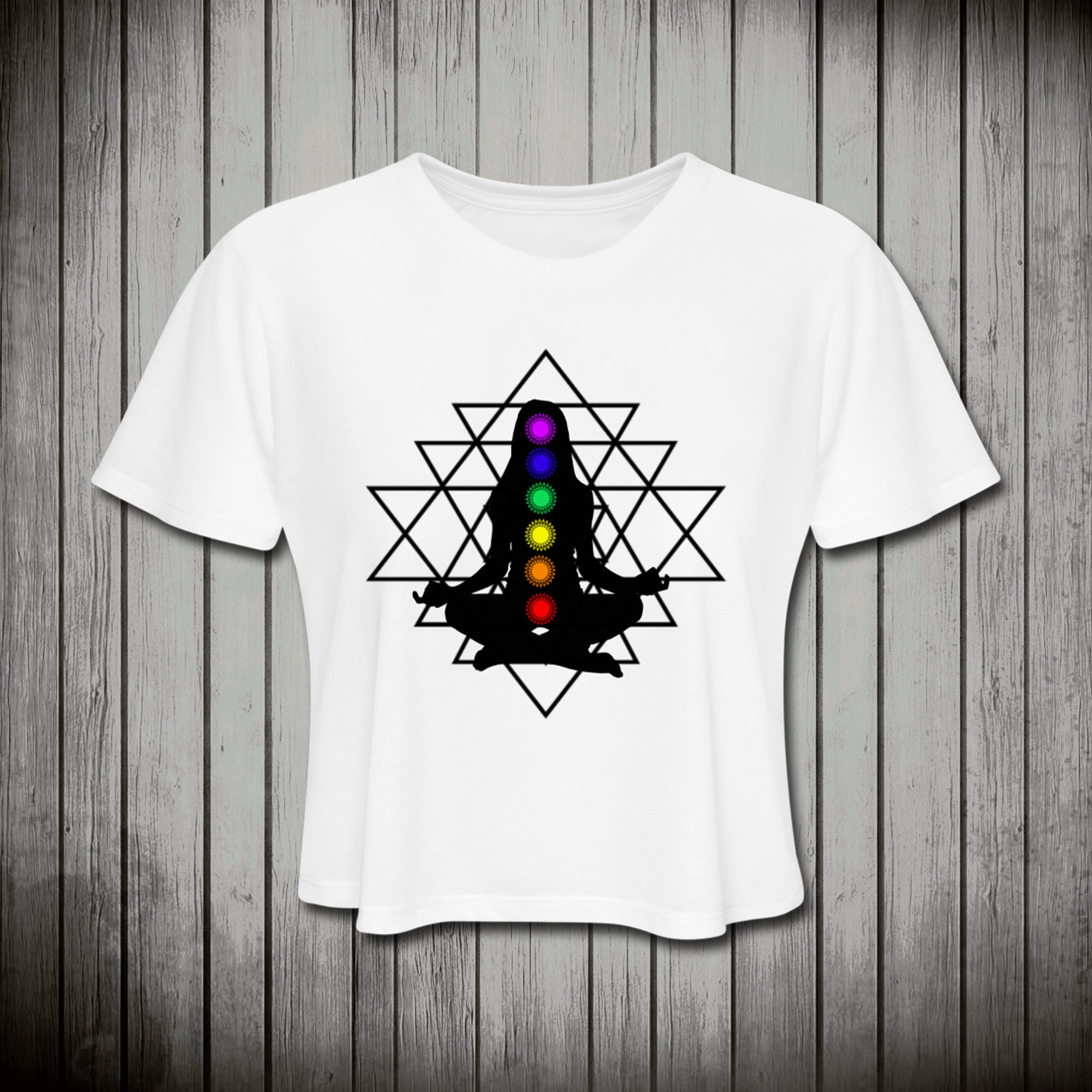 Namaste Chakra Yoga Sacred Geometry Crop Top | Etsy