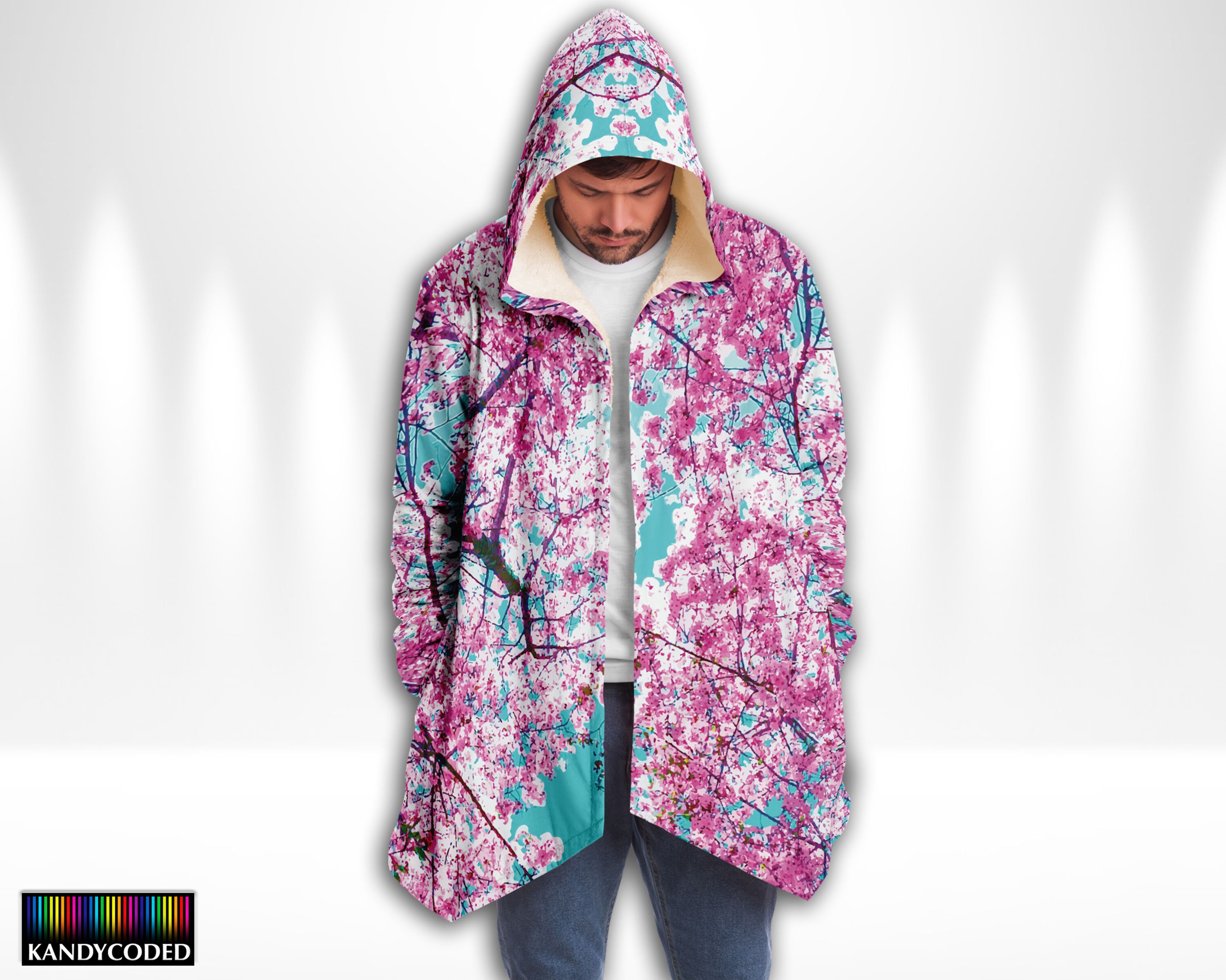 Rave Sherpa Cloak Custom Cherry Blossom Tree Pastel - Etsy