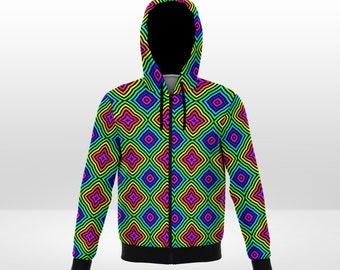 Geometric Print Jacket - Etsy