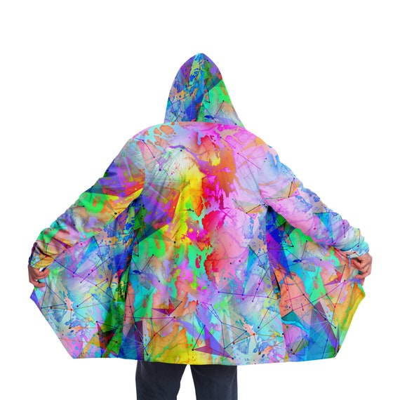 Rave Cloak Psychedelic Pastel Rainbow Fractal Colorful EDM - Etsy