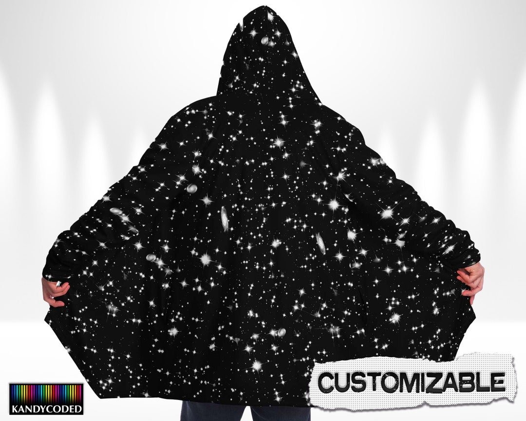 Rave Cloak Festival EDM Cape Galaxy Outer Space Nebula Stars EDM Hooded ...