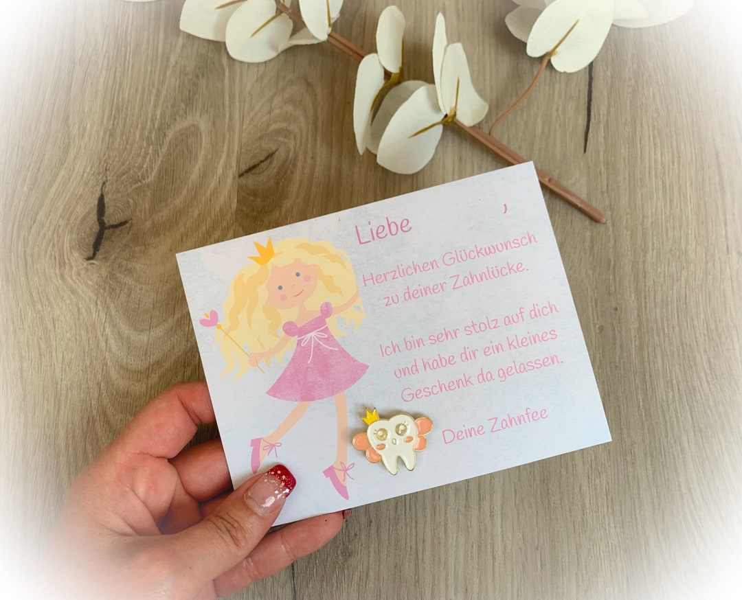 Zahnfee Geschenk Zahnfee Anstecker Pin Mit Karte - Etsy