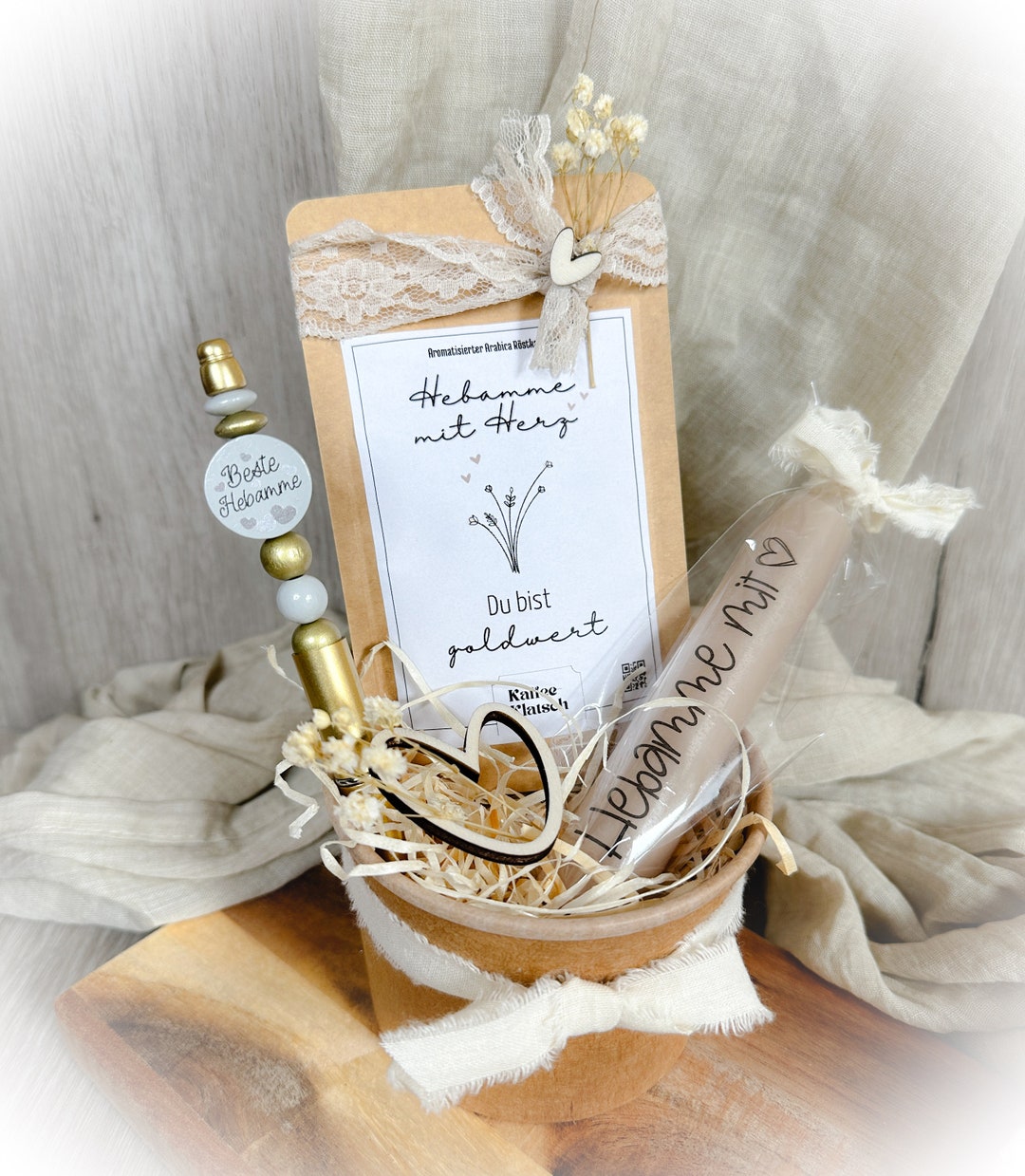 Hebammen Geschenk Set - Hochwertiger Schoko Kaffee - Kugelschreiber ...