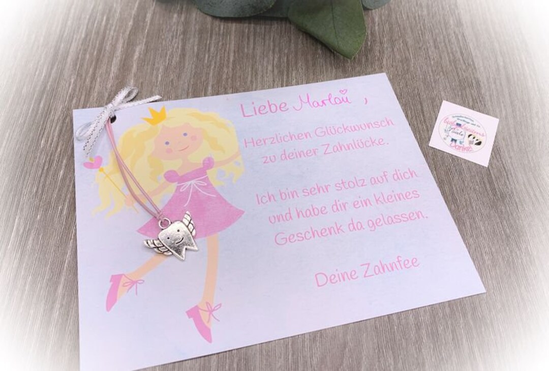 Zahnfee Geschenk Armbändchen Zahnfee Oder Zauberstab Mit Karte ...