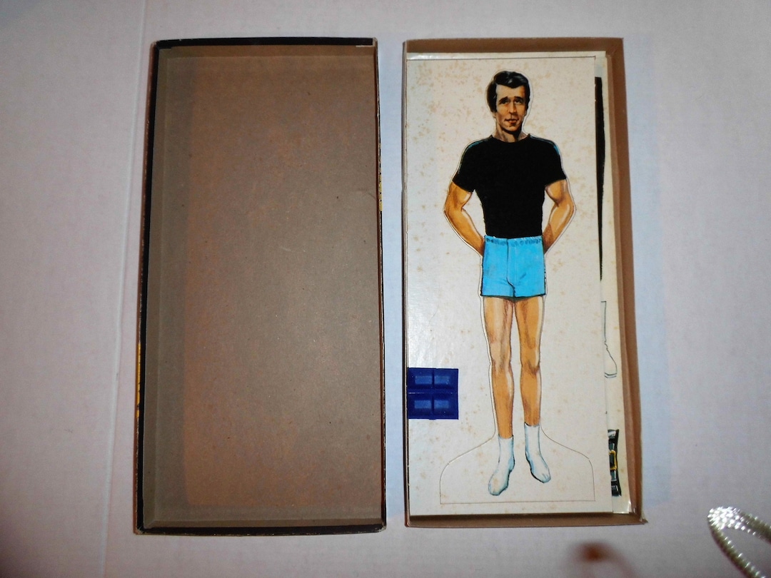 Vintage Fonzie Paper Doll in Box With 3 Pages of Clothes the Toy ...