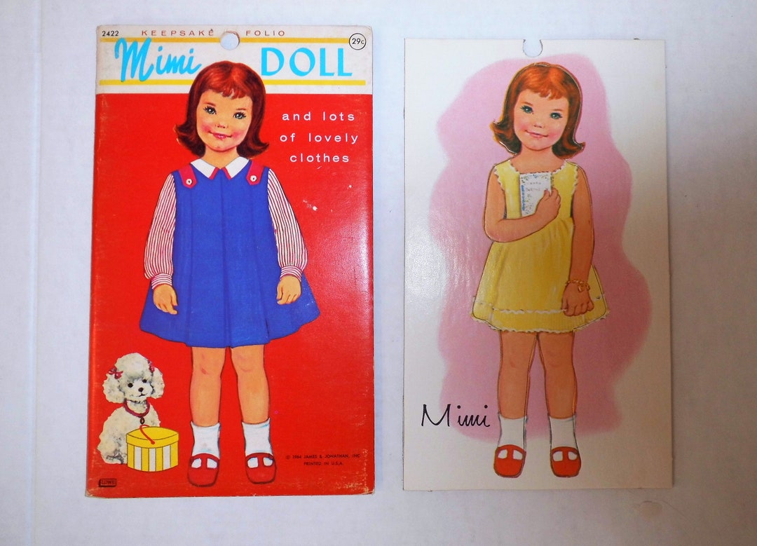 Mimi Doll Keepsake Porfolio Paper Doll W 5 Pages of Clothing 1964 - Etsy