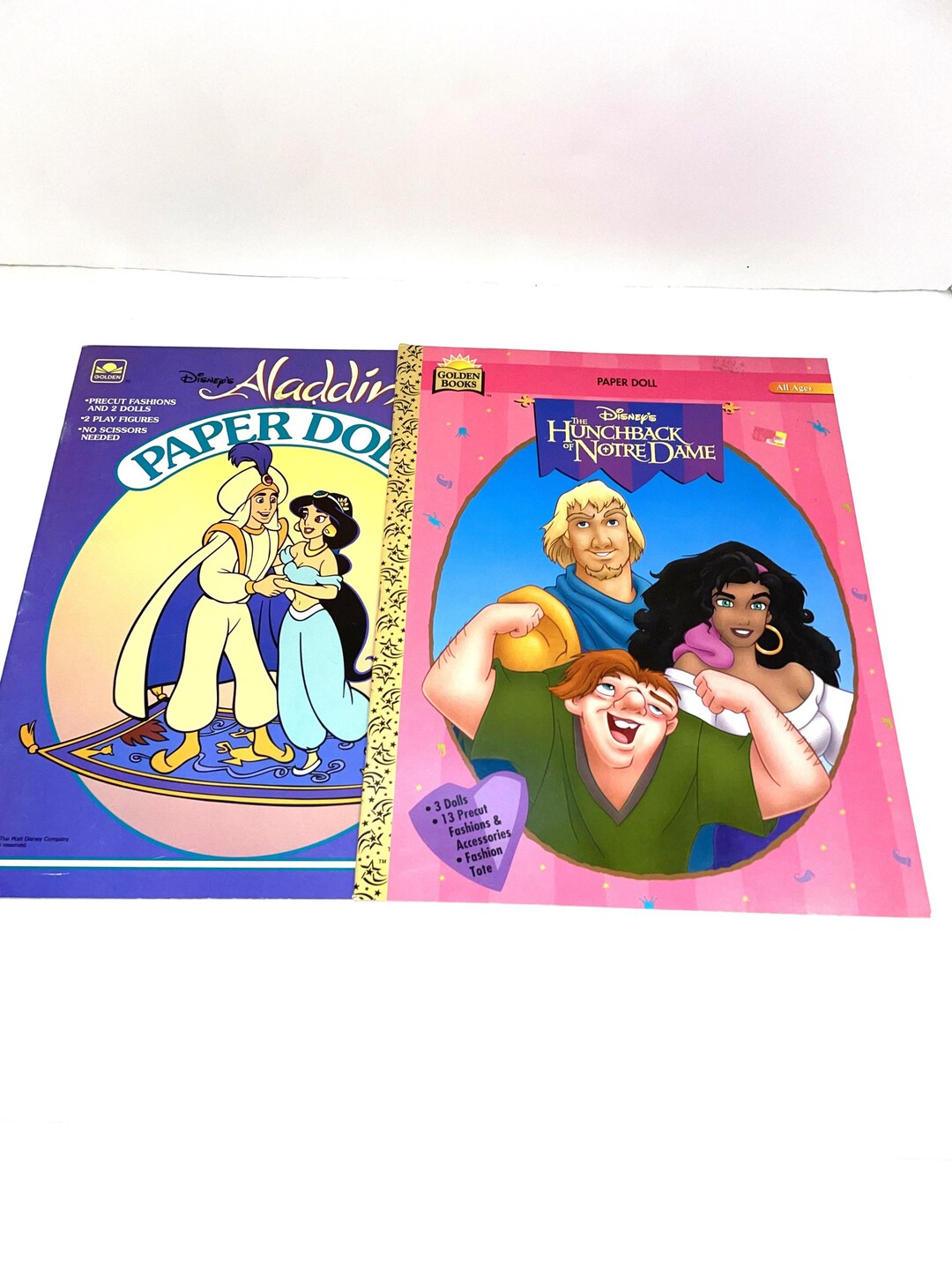 Vintage Paperdolls Aladdin & Hunchback of Notre Dame - Etsy