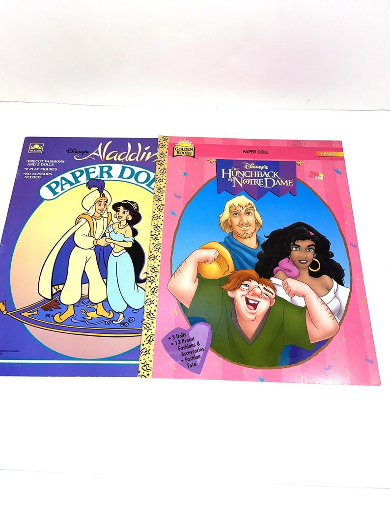 Vintage Paperdolls Aladdin & Hunchback of Notre Dame - Etsy
