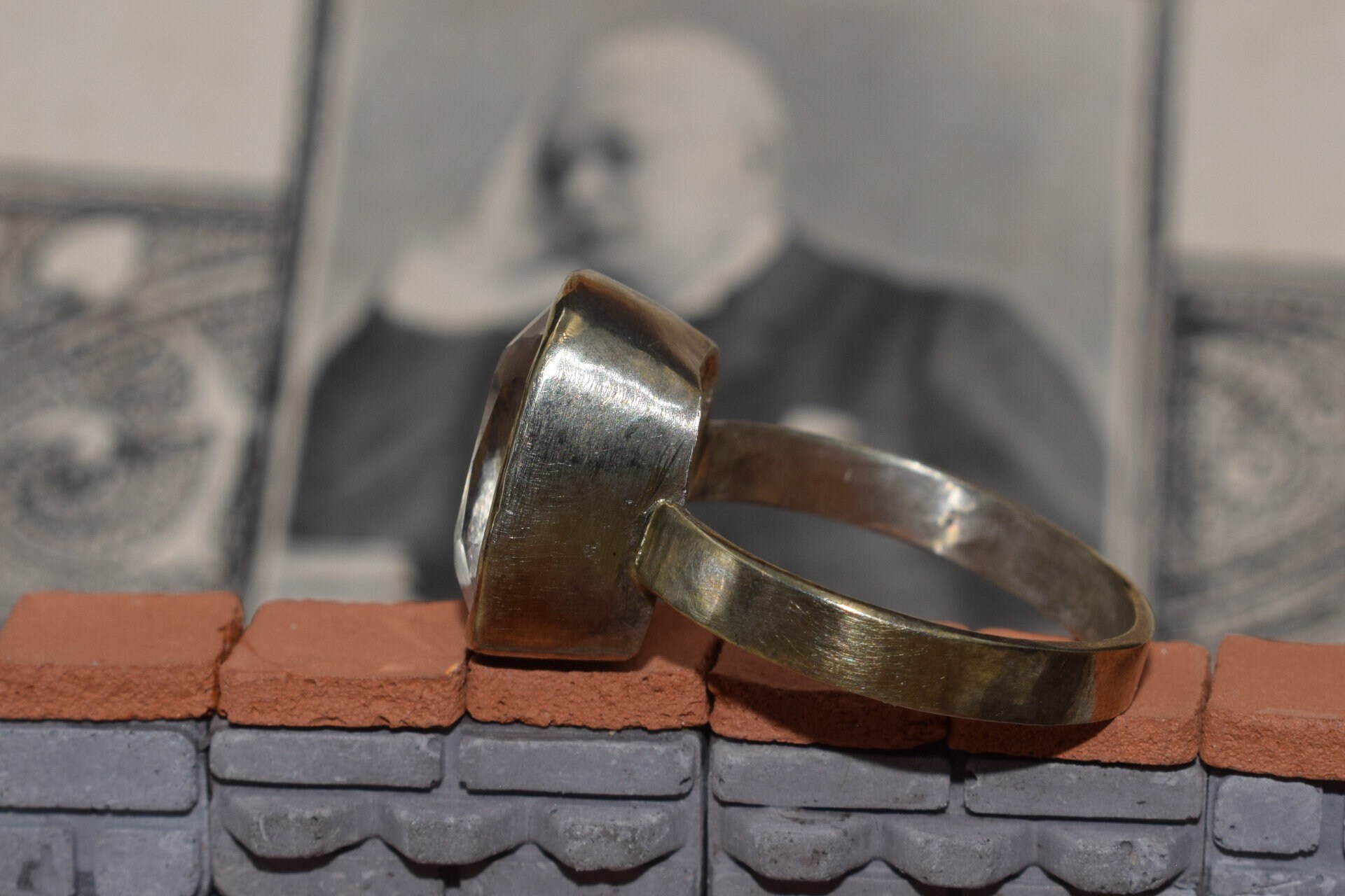 Vintage Art Deco Style Ukraine Ring Silver 875 Stone - Etsy