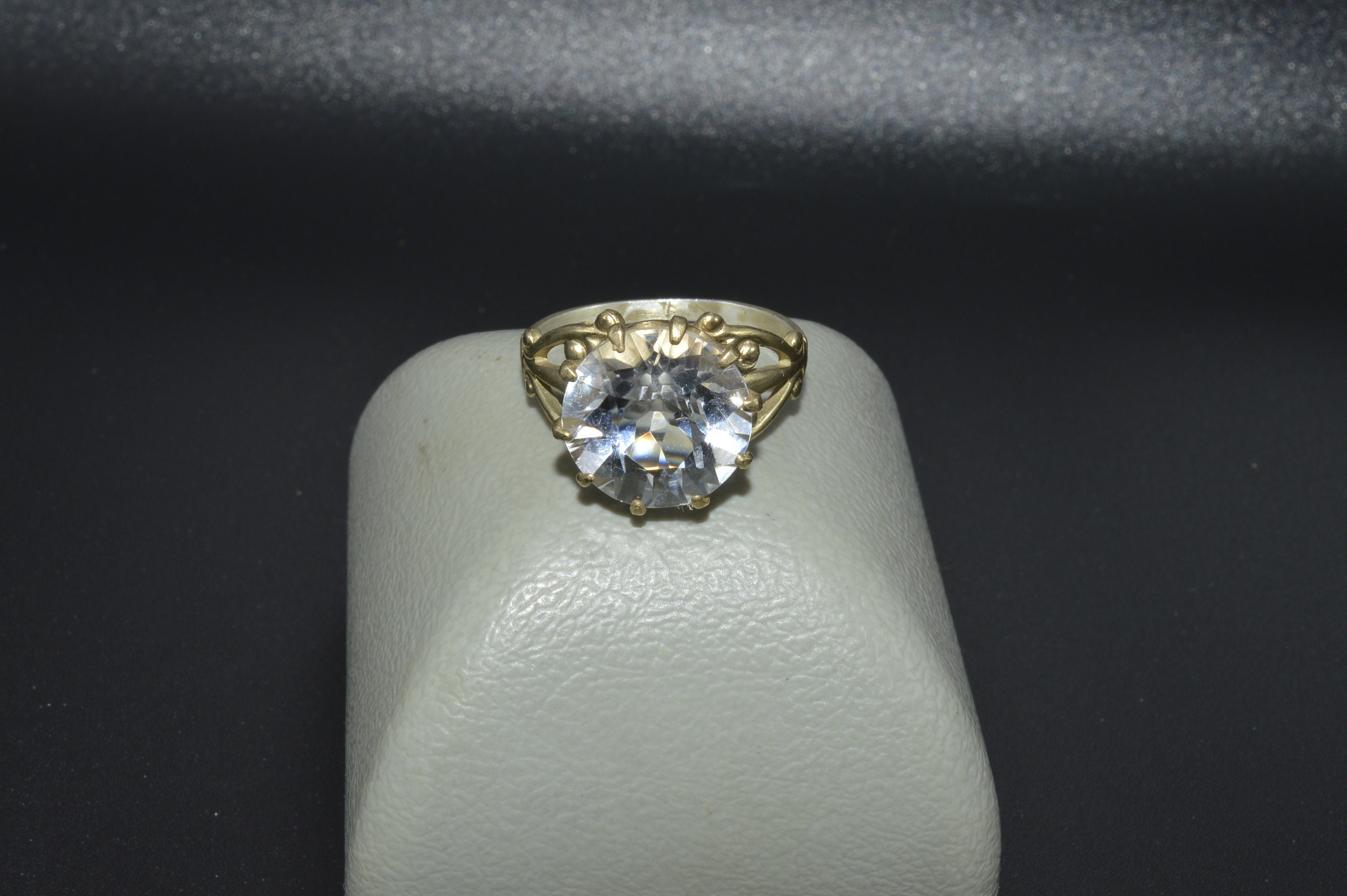 Vintage Art Deco Rock Crystal Ring, Silver 875, Ukraine Size 9 - Etsy