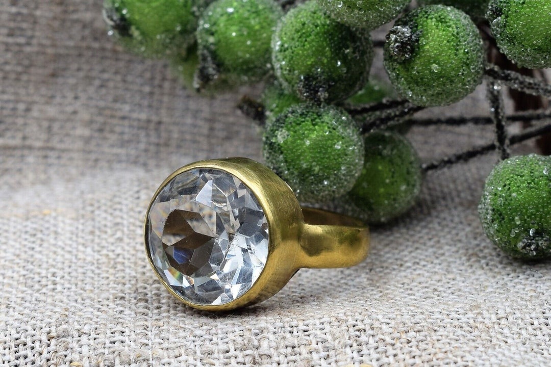 Vintage Art Deco Style, Ukraine Ring, Silver 875, Stone Genuine, Stone ...