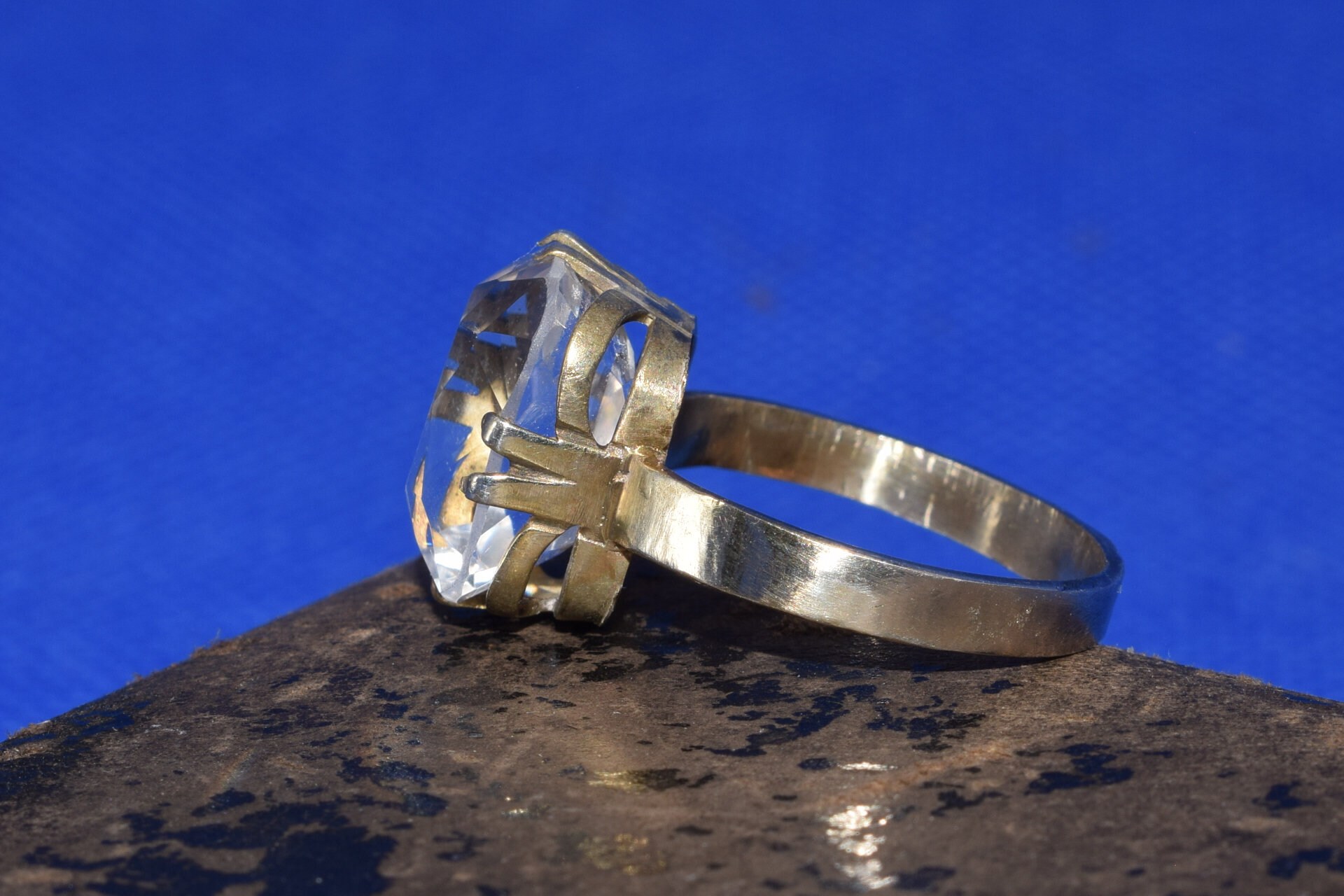 Vintage Art Deco Style, Ukraine Ring, Silver 875, Stone Genuine, Stone ...