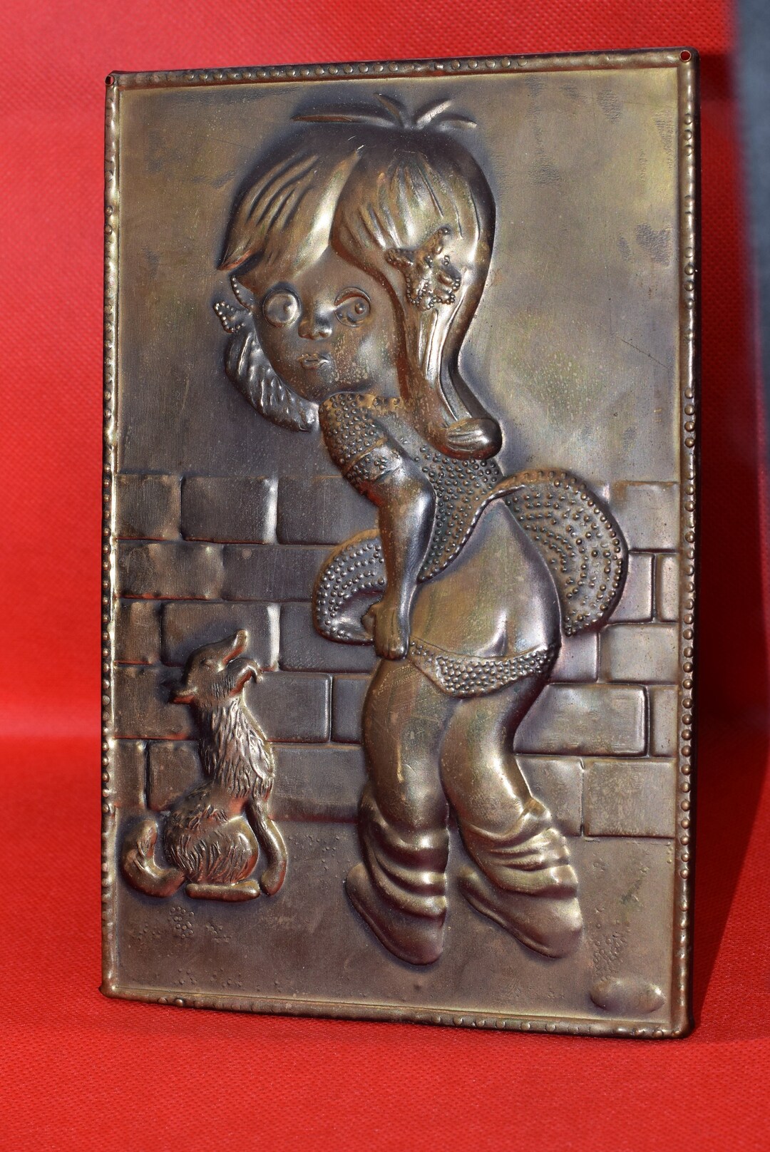 Sign Decorative, Peeing Copper Bathroom, Toilet Door Sign Plaque 1970s ...