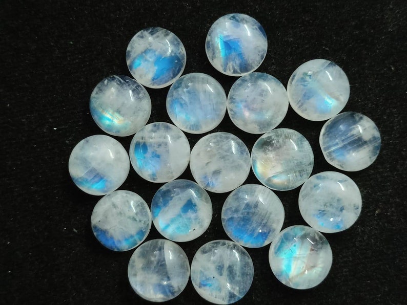 Natural Round Rainbow Moonstone, Calibrated Moonstone, Loose Gemstone ...