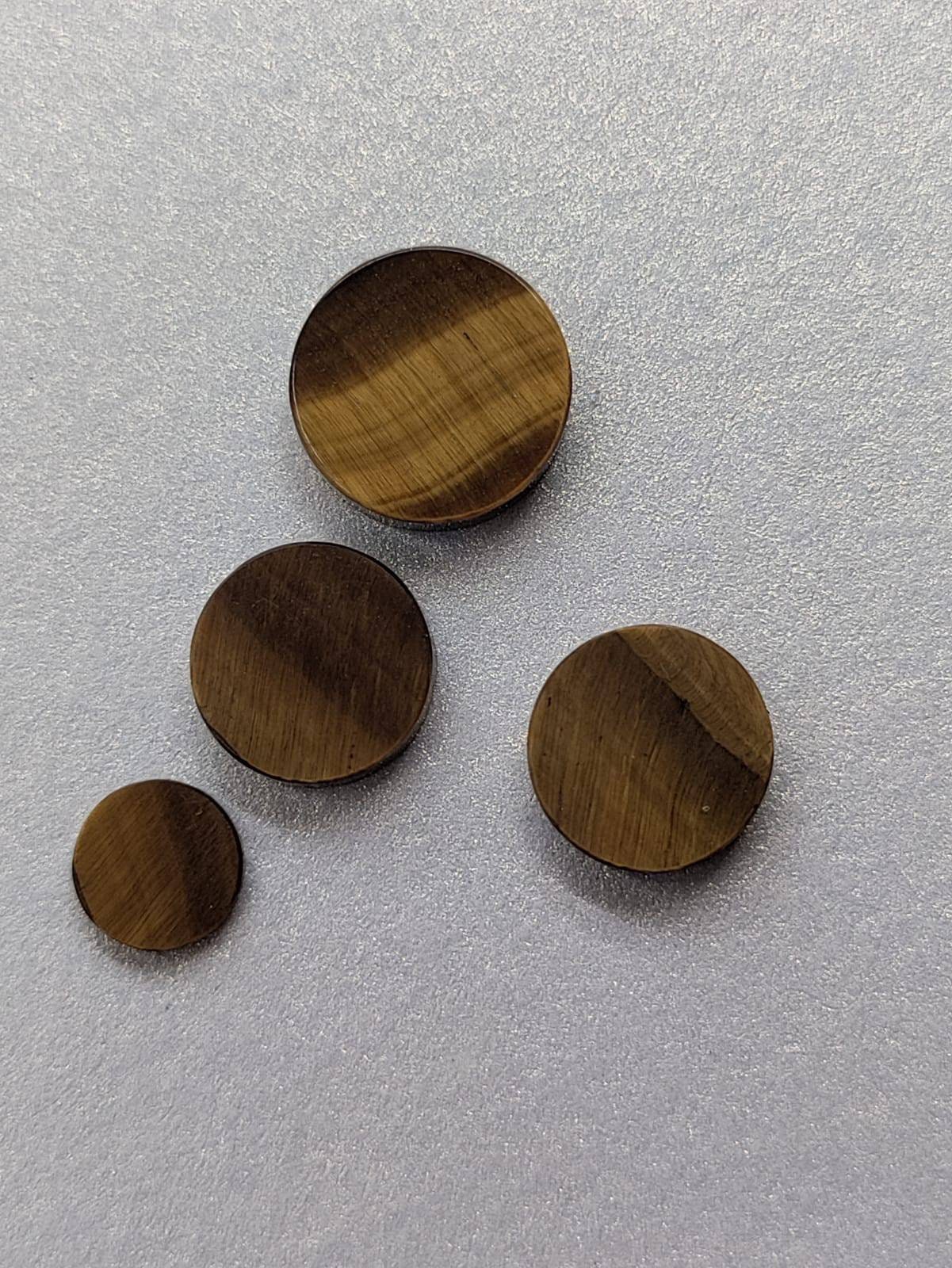 Natural Tiger Eye Coin Shape Gemstone,both Side Flat Coin,(4,5,6,7,8,9 ...